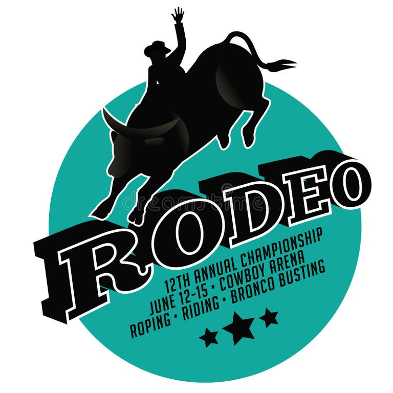 Rodeo Poster Design with Copy Space Stock Vector - Illustration of ...