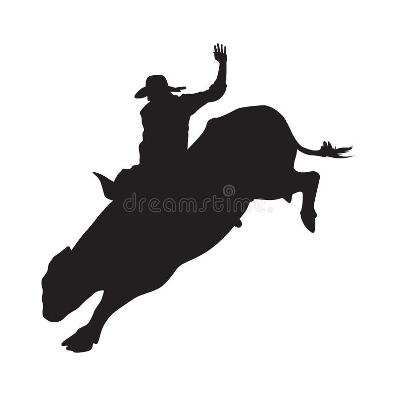 Rodeo silhouette vector illustratie. Illustration of vector - 259753421