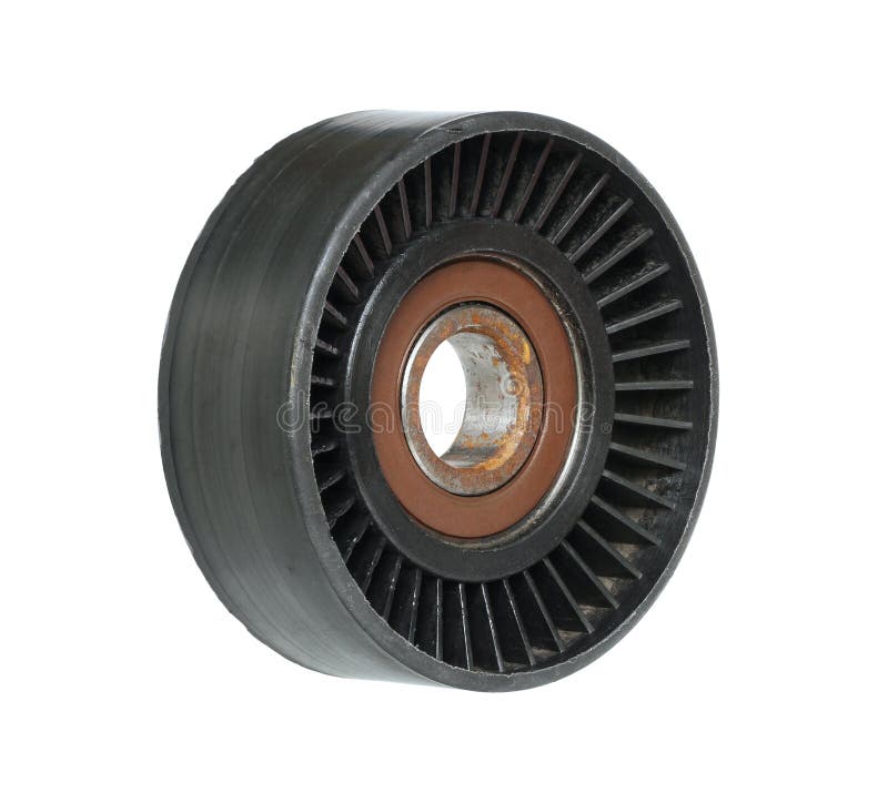 Rodillo Del Tensor De La Correa Del Motor Imagen de archivo - Imagen de ...