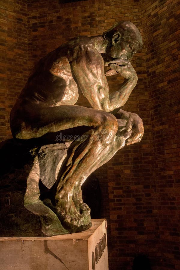The Thinker Sculpture editorial stock image. Image of philosopher ...
