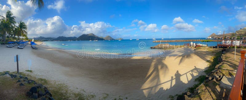 Rodney Bay Panorama stock photo. Image of seascape, vacation - 256797790