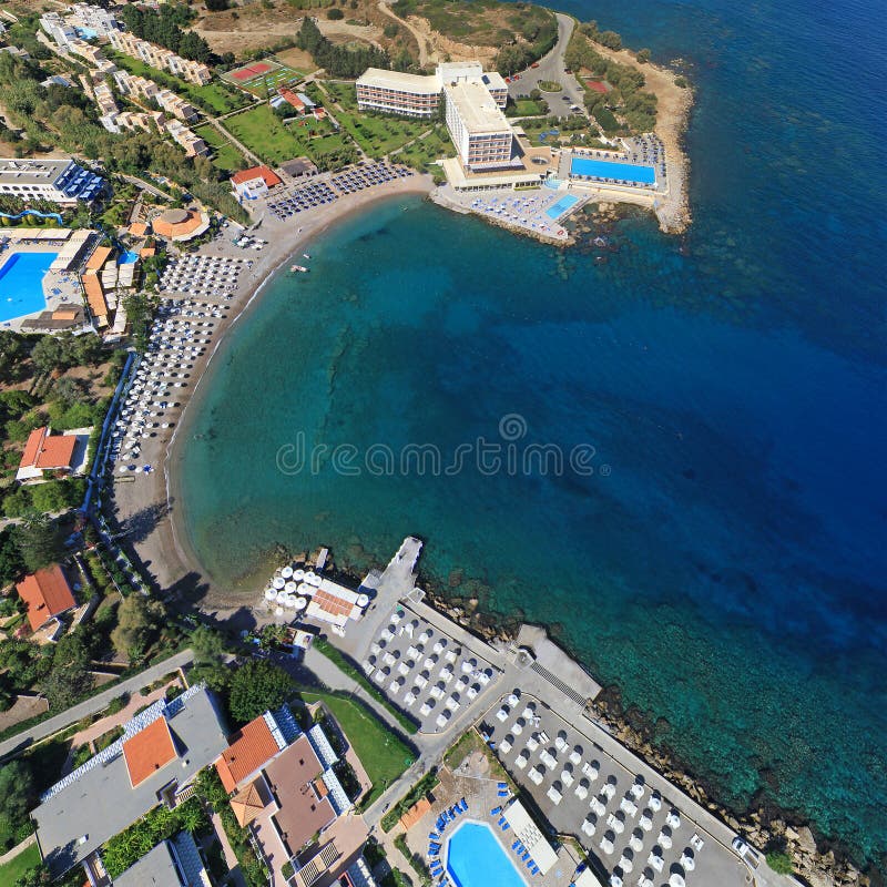 Rodos stock image. Image of waves, aerophotos, island - 28685741