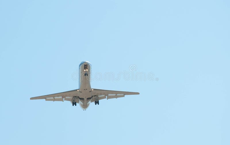 RODOS, Greece - August 10, 2018: a Passenger Plane in the Sky Over the ...