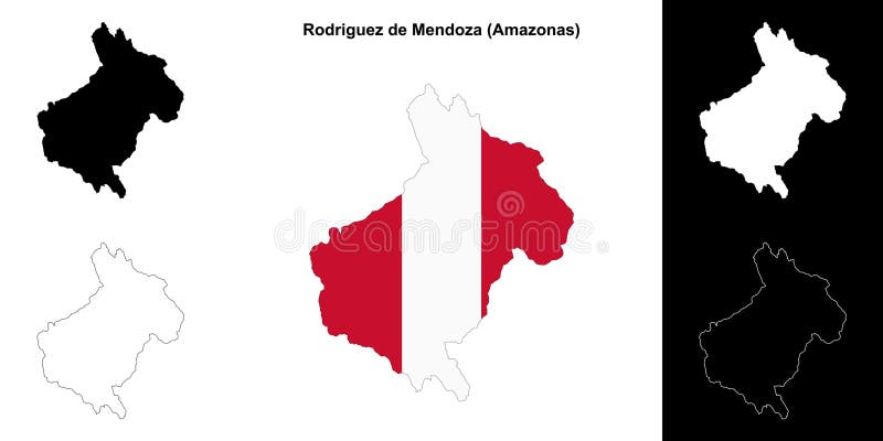 Rodriguez De Mendoza Outline Map Stock Vector - Illustration of ...