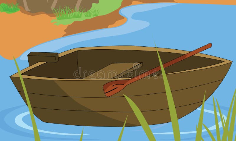 Roeiboot vector illustratie. Illustration of peddel, peddels - 38349315