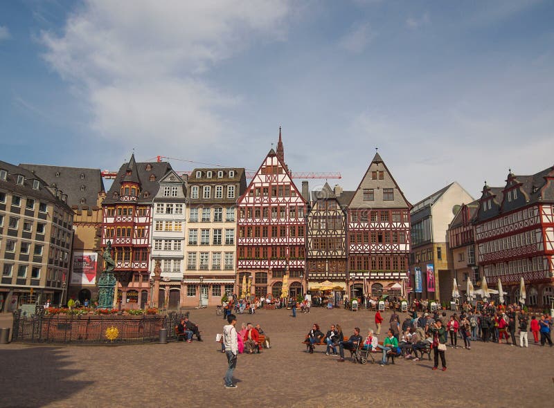 Roemerberg in Frankfurt editorial stock photo. Image of town - 37874828