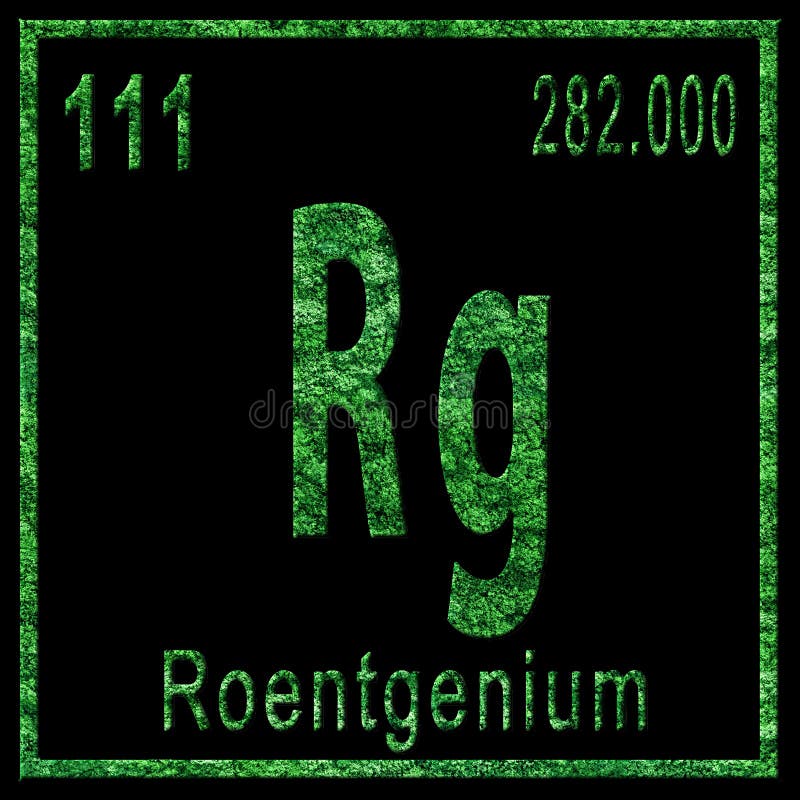 Roentgenium Chemical Element, Green Edition Stock Illustration ...