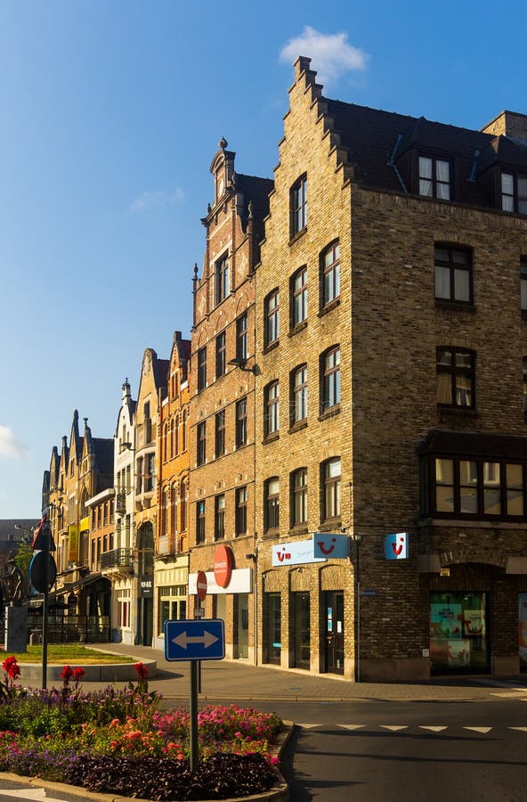 ROESELARE, BELGIUM - AUGUST 5, 2022: Square of the Grote Markt ...