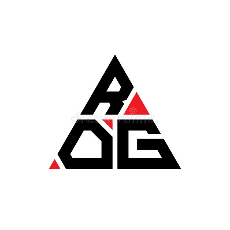 ROG Triangle Letter Logo Design with Triangle Shape. ROG Triangle Logo ...