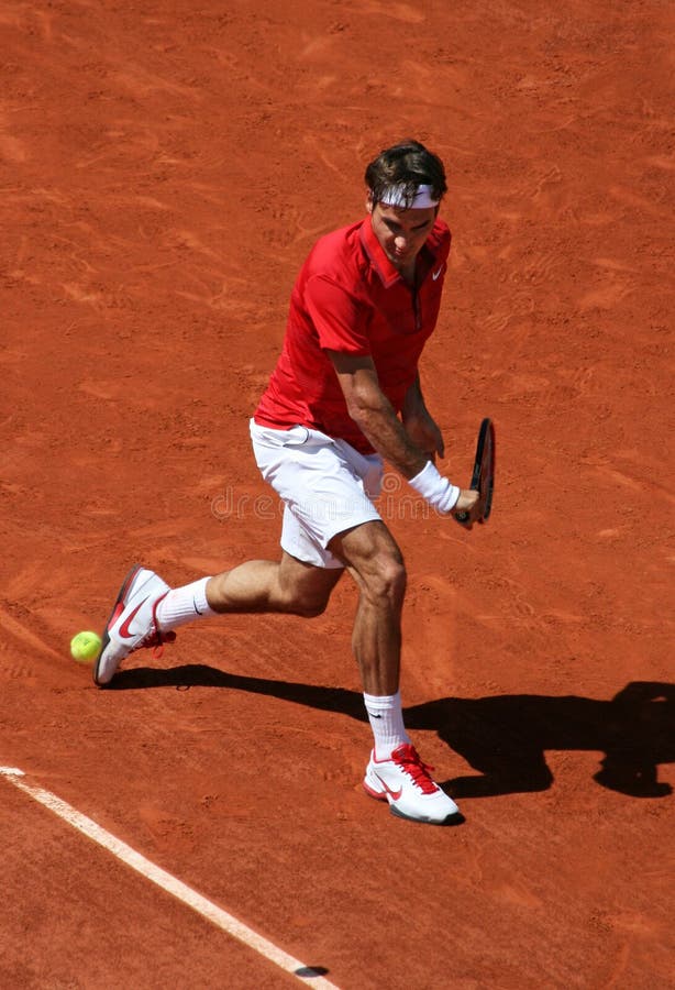 Roger Federer at Roland Garros 2008 Editorial Image - Image of federer ...
