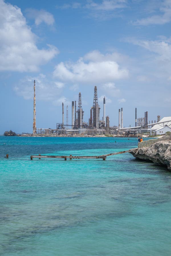 Rogers Beach Coast and Refinery Stock Photo - Image of beach, travel ...