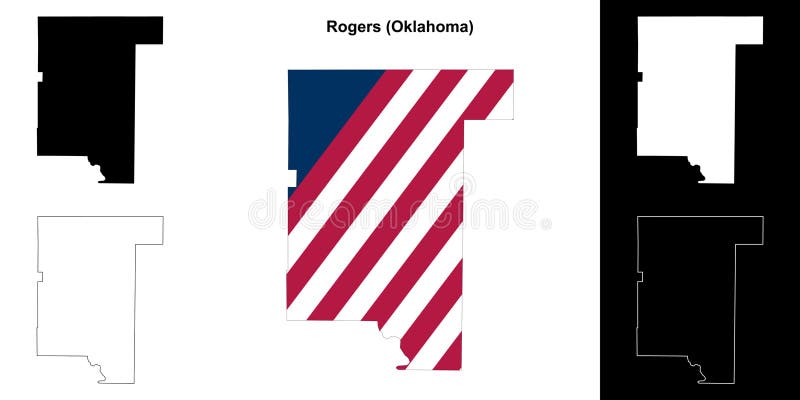 Rogers outline map stock vector. Illustration of boundary - 324063311