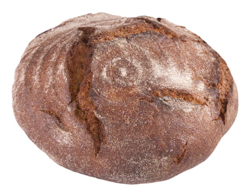 Droog Brood Met Een Knapperige Korst Die Met Sesamzaden Op Een Bruine ...