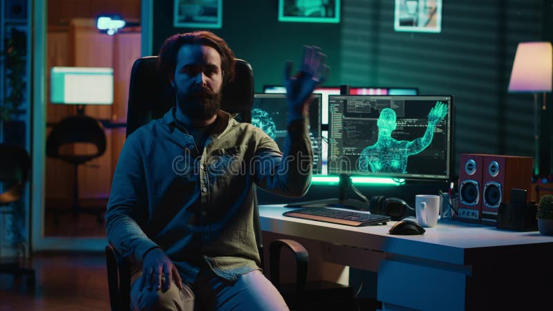 Omniscient Evil Sentient AI Possessing Developer, SF Dystopian Concept ...