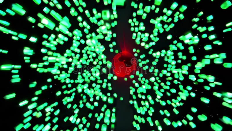 Rogue Red Particle Causing Digital Explosion of Green Data Fragments ...