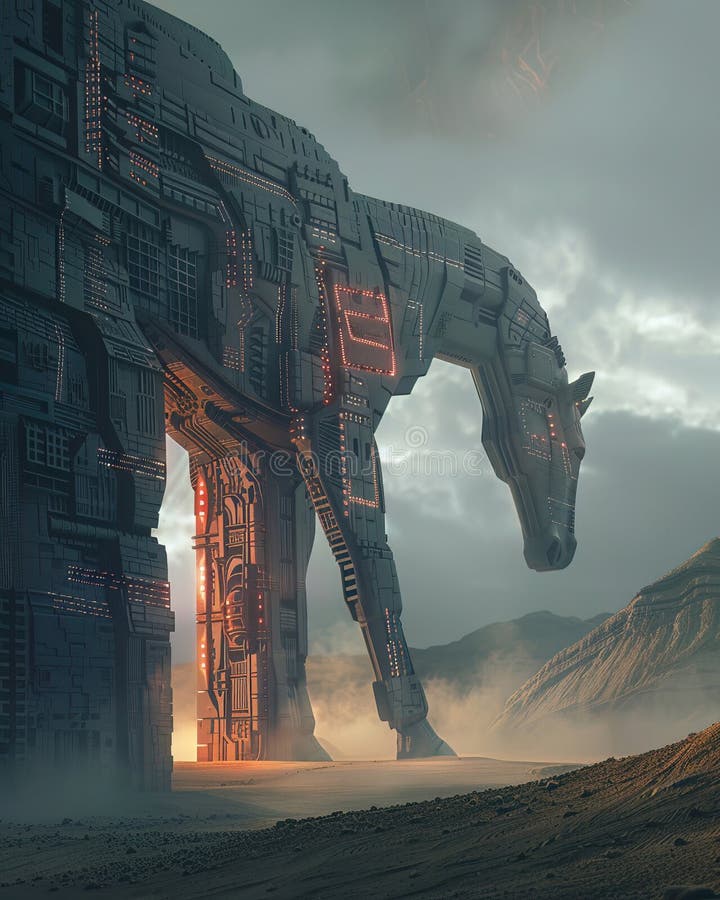 A Rogue Software Program Depicted As a Trojan Horse Sneaking into a ...