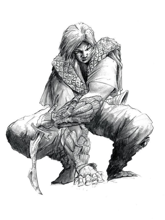 Rogue Warrior stock illustration. Illustration of white - 14345923