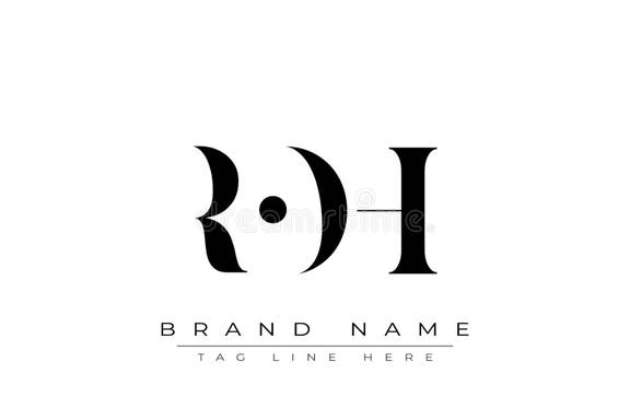 ROH Abstract Letter Logo Design Stock Vector - Illustration of elegant ...