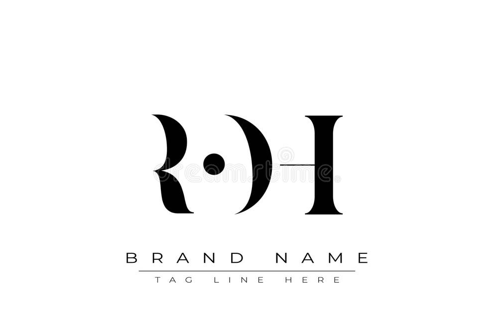 ROH Abstract Letter Logo Design Stock Vector - Illustration of elegant ...