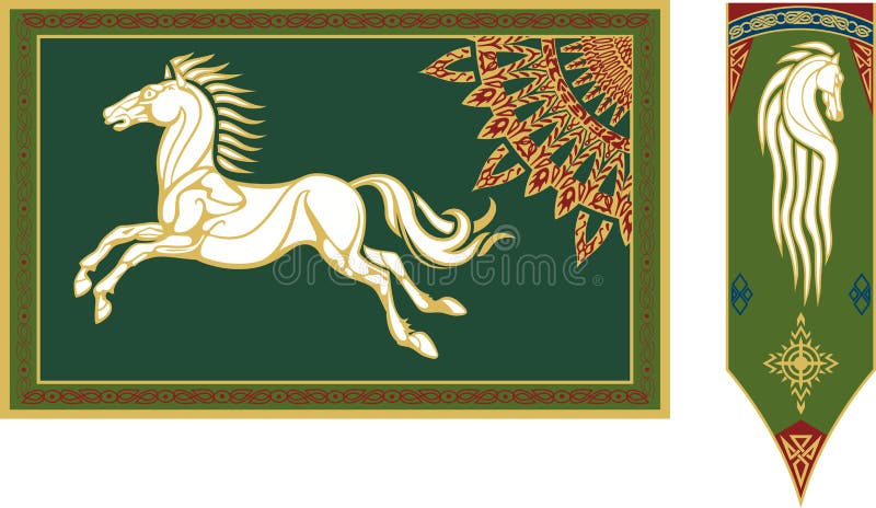 Rohan - flag stock vector. Illustration of sign, emblem - 236371240