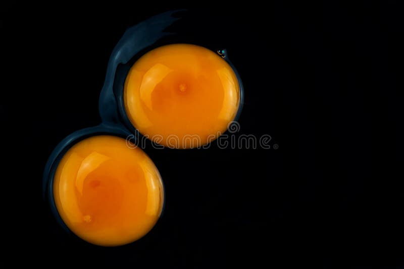 Rohe Eigelb stockfoto. Bild von ungekocht, kochen, eier - 162197468