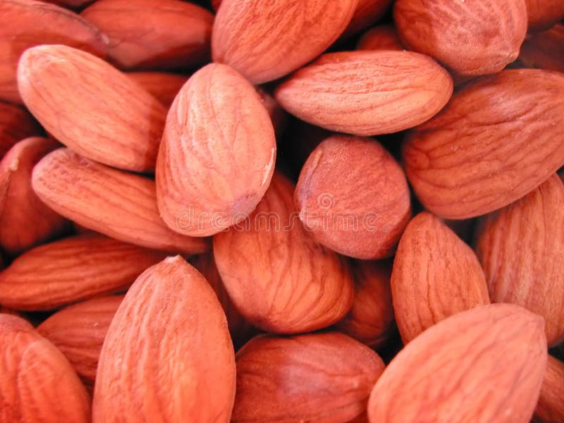 Rohe Mandeln stockfoto. Bild von braun, imbisse, gesund - 14772