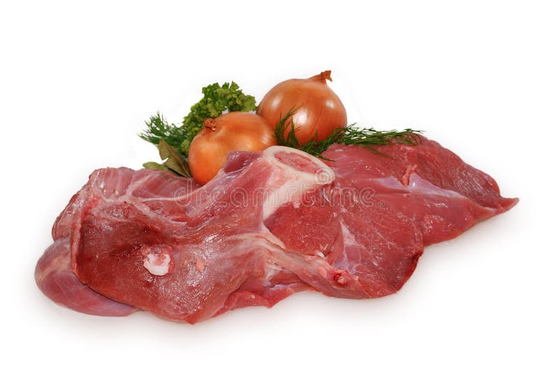 Rohes Fleisch mit Knochen stockbild. Bild von küche, beefsteak - 32520967