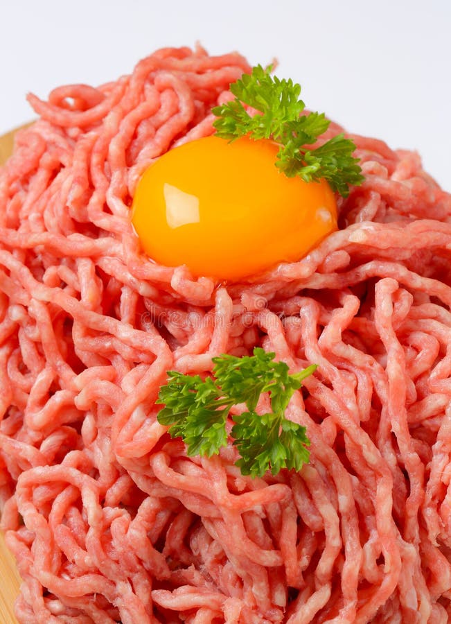 Rohes Gehacktes Schweinefleisch Stockbild - Bild von gehackt ...