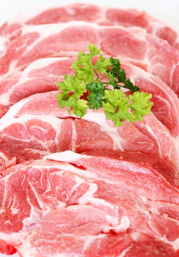 Rohes Schweinefleisch stockbild. Bild von fleisch, abendessen - 2474341