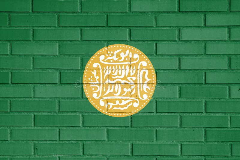 Rohingya Flag Painted on a Brick Wall, Background Texture. Stock ...