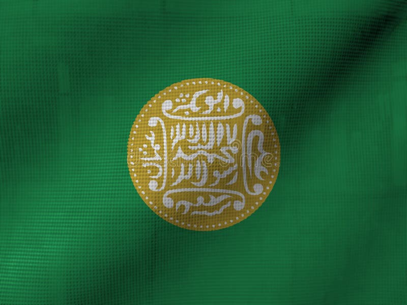 Rohingya Flag Waving in the Wind, Close-up. Stock Illustration ...