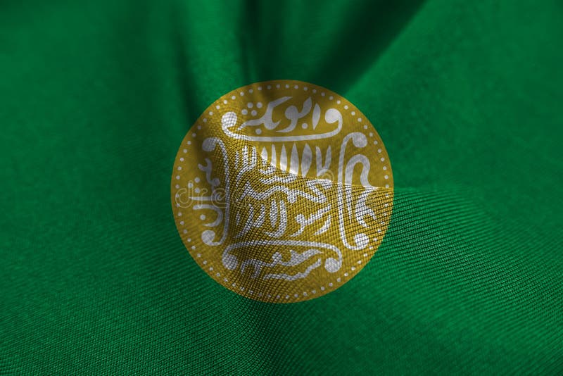 Rohingya Flag Waving in the Wind, Close-up. Stock Illustration ...