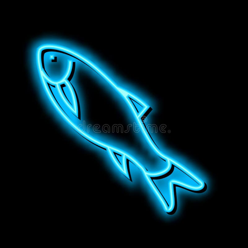 Rohu Fish Neon Glow Icon Illustration Stock Vector - Illustration of ...