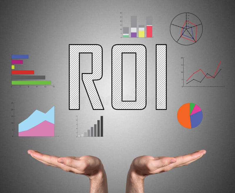 Roi Concept Sustained by Open Hands Stock Image - Image of finance ...
