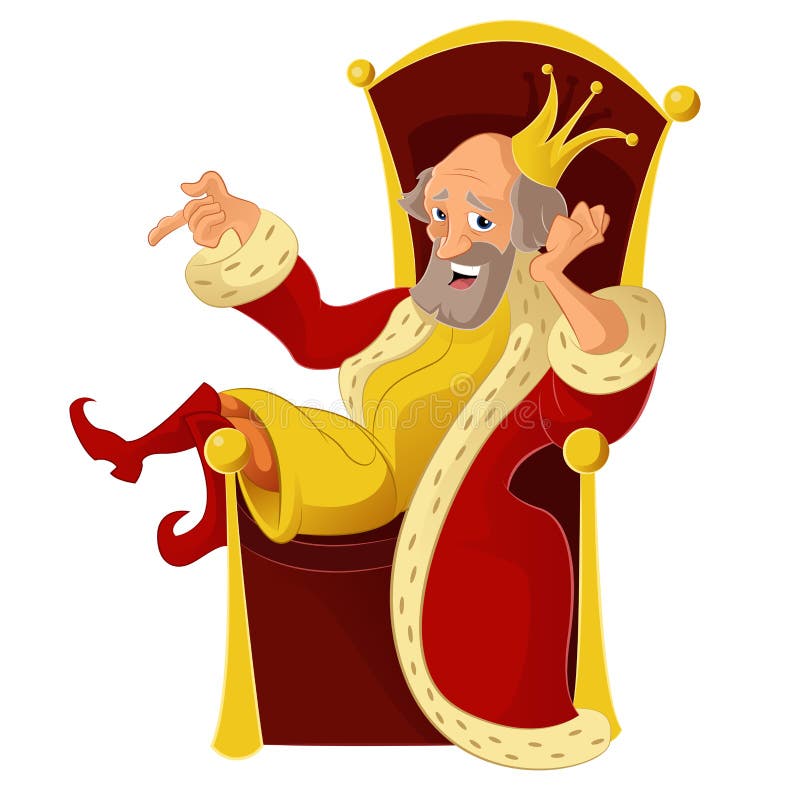 Le Roi Cartoon Mascot illustration de vecteur. Illustration du ...