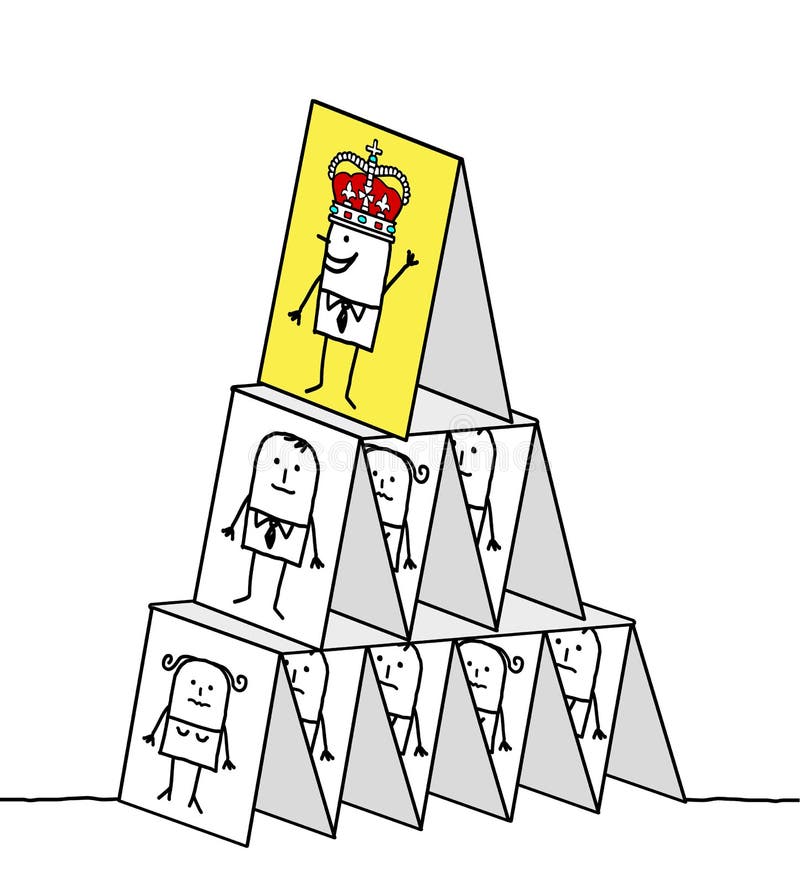 Roi Et Pyramide Puissants De Cartes Illustration de Vecteur ...