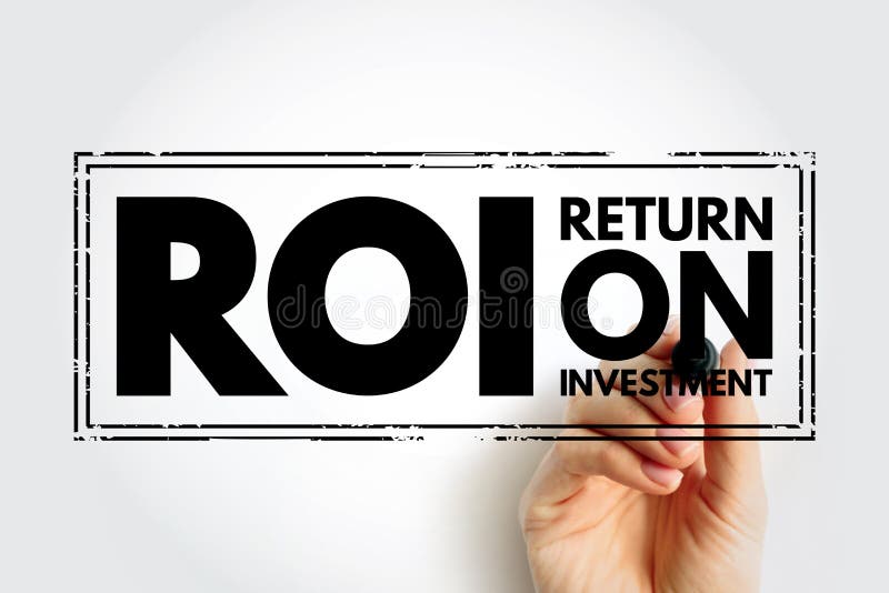 ROI - Return on Investment Acronym, Business Concept Background Stock ...