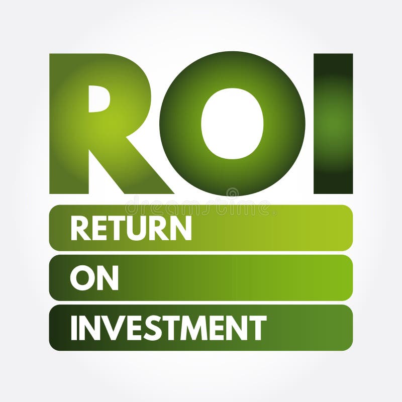 ROI - Return on Investment Acronym Stock Illustration - Illustration of ...