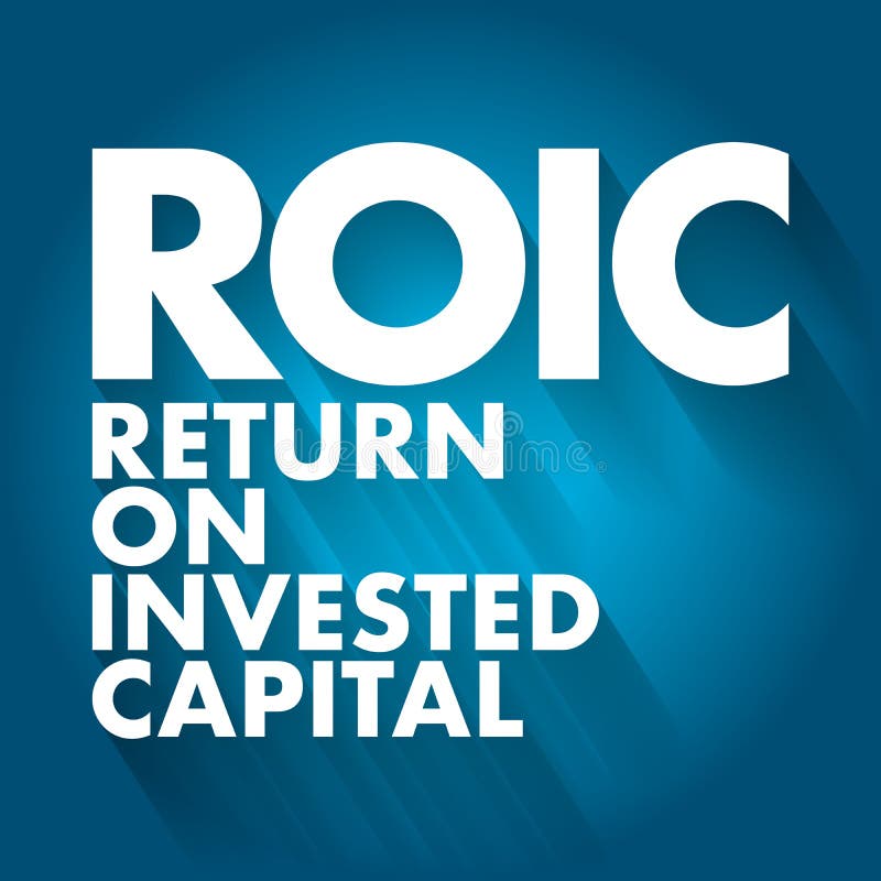 ROIC, Return on Invested Capital. Concept with People, Letters and Icons. Flat Vector ...