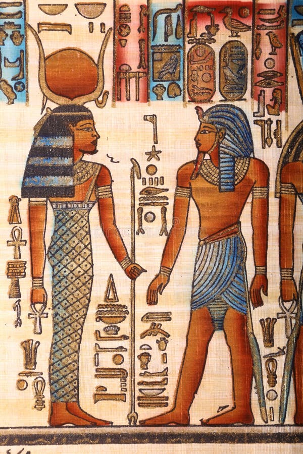 Rois et papyrus de Dieu illustration stock. Illustration du ...