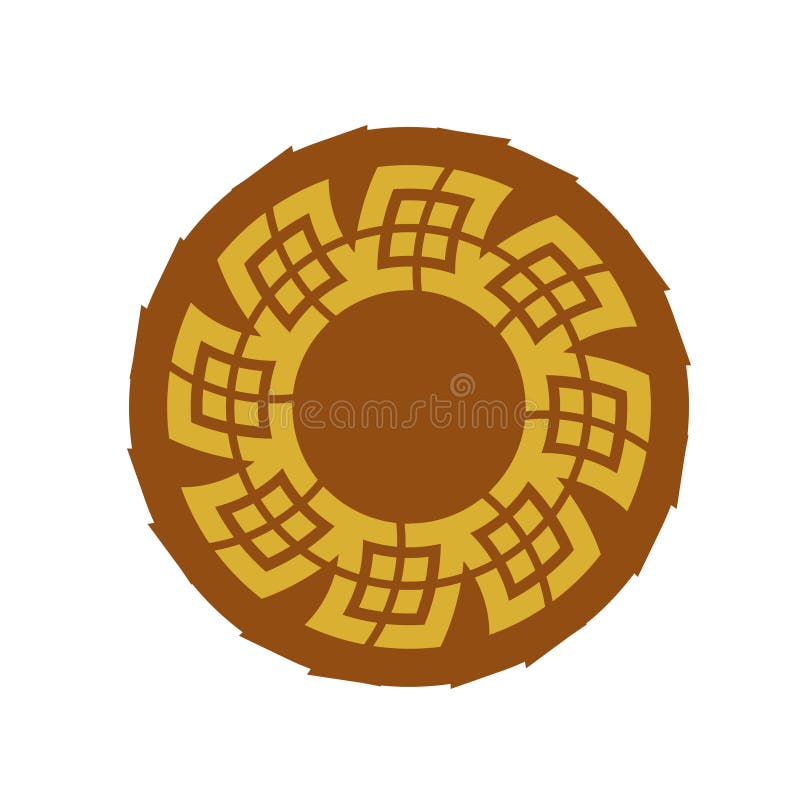 Geometric Circle Ornamental Element. Celtic Maze Ornament. Tribal ...