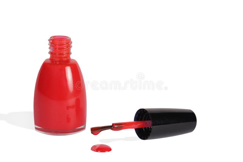 Pintura roja derramada foto de archivo. Imagen de aislamiento - 2734862