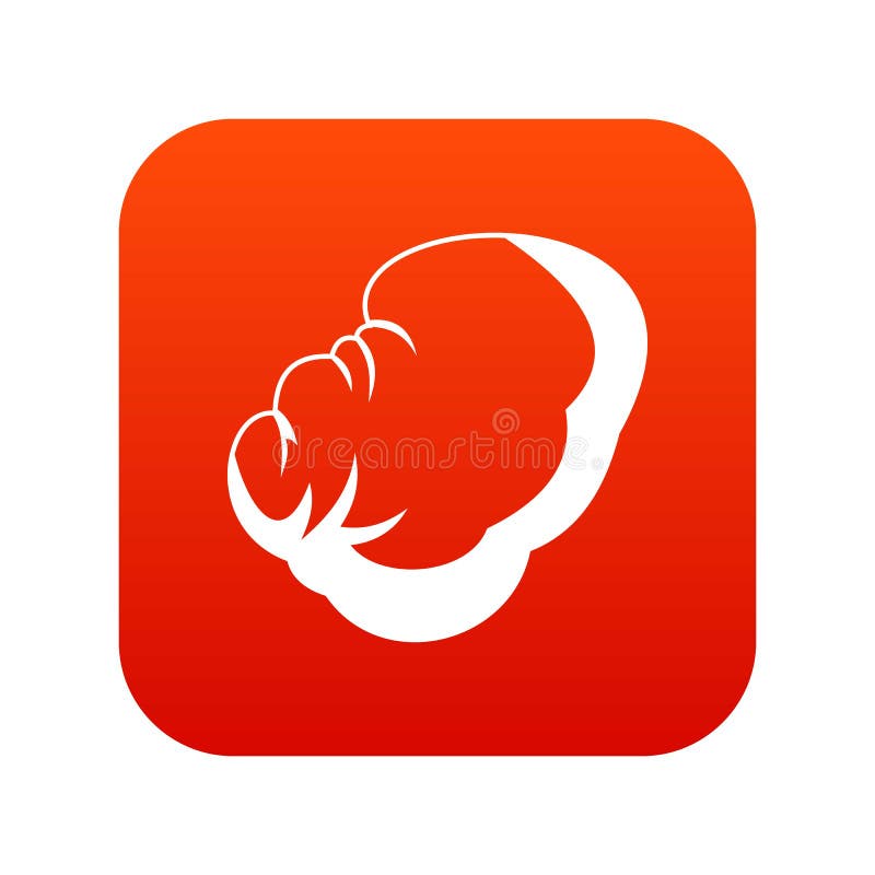 Rojo Digital Del Icono Del Bazo Ilustración del Vector - Ilustración de ...