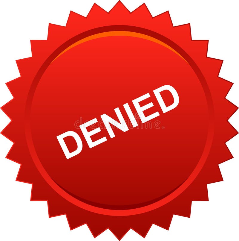 Sello negado sello ilustración del vector. Ilustración de vector ...