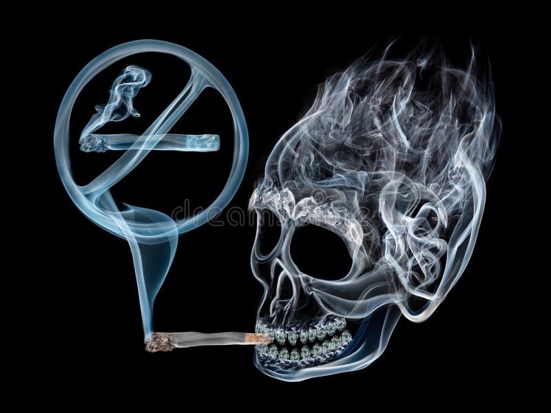 Roken is gevaarlijk stock afbeelding. Image of dood, sigaret - 31745235