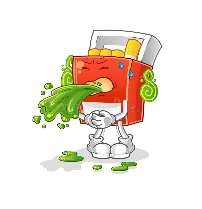 Roken Gooit Cartoon Op. Cartoon Mascotte Vector Vector Illustratie ...