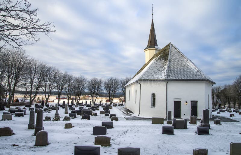 Rokke Church in the Winter (east) Stock Image - Image of house ...