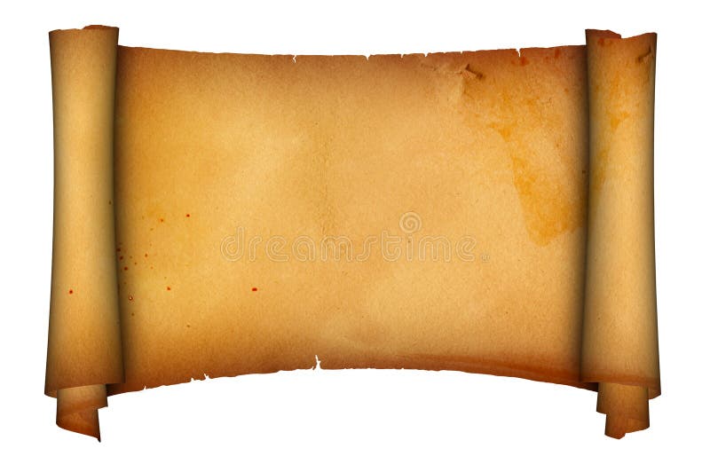 Rol van antiek perkament. stock afbeelding. Image of tekst - 17343037