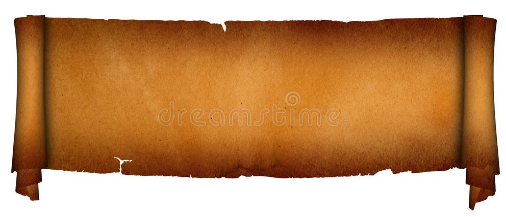 Oude perkamentrol stock foto. Image of vlek, broodje - 17474050