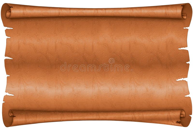 Rol van oud perkament stock illustratie. Illustration of perkament ...